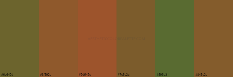 Green Brown Color Palettes - Aesthetic Color Palette