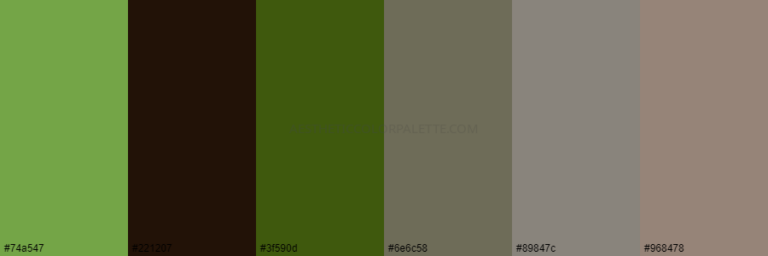 Green Brown Color Palettes - Aesthetic Color Palette