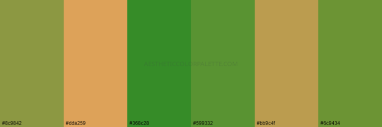 Green Brown Color Palettes - Aesthetic Color Palette
