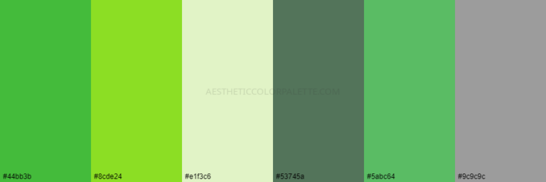 Lime Green Color Palettes - Aesthetic Color Palette