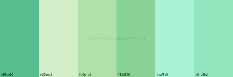 Light Green Color Palettes - Aesthetic Color Palette