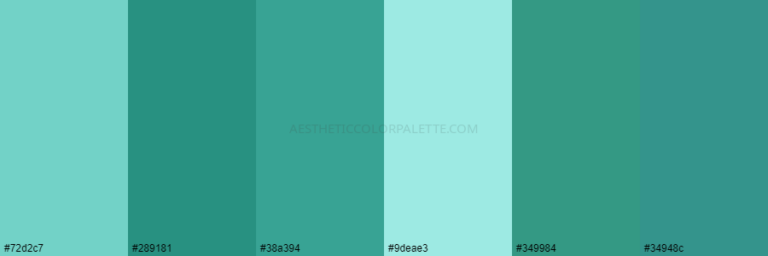 Mint Green Color Palettes - Aesthetic Color Palette