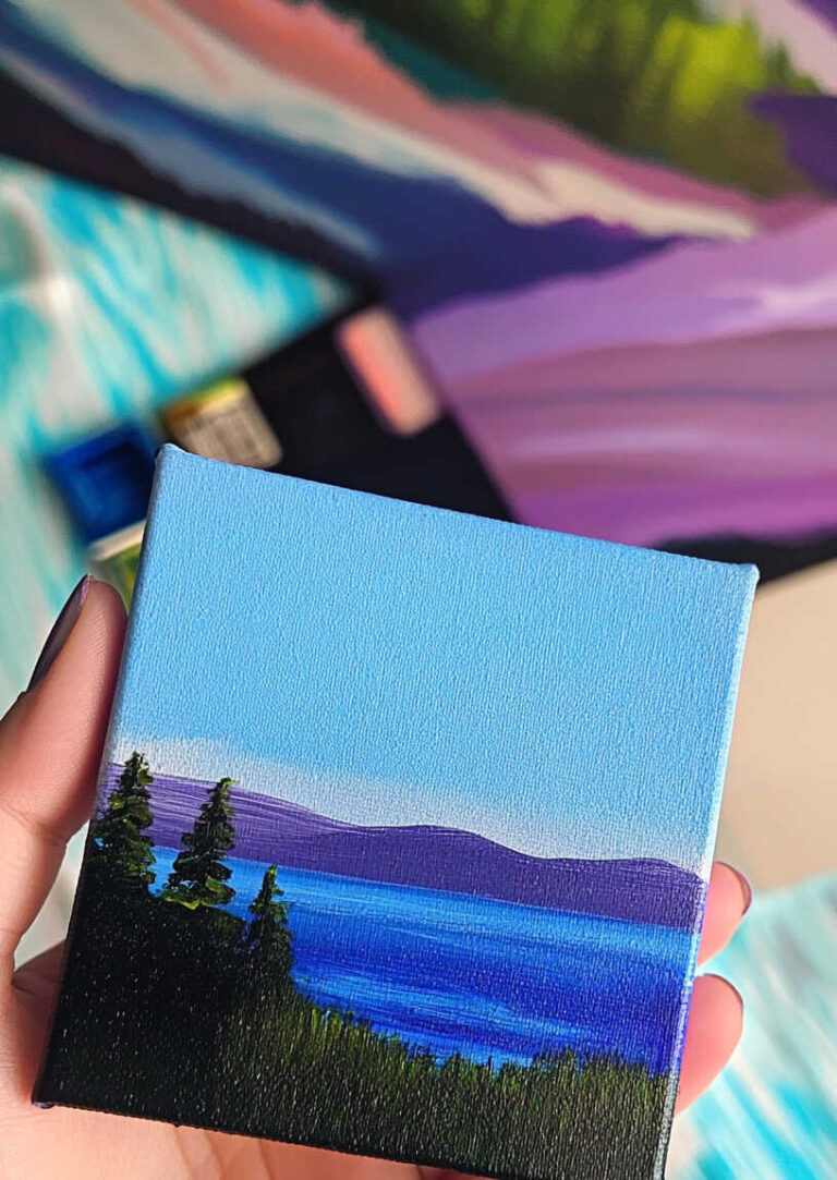 30 Inspiring Small Painting Ideas to Try Today - Aesthetic Color Palette