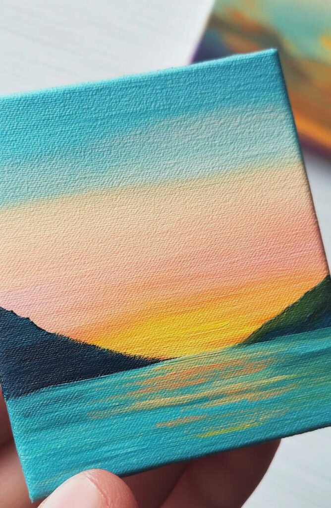 30 Inspiring Small Painting Ideas to Try Today - Aesthetic Color Palette
