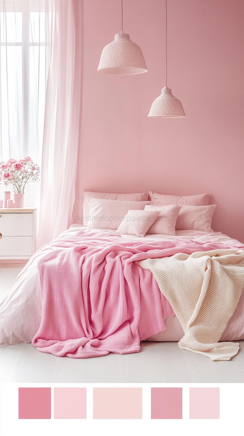 Pink Bedroom Color Palettes - Aesthetic Color Palette