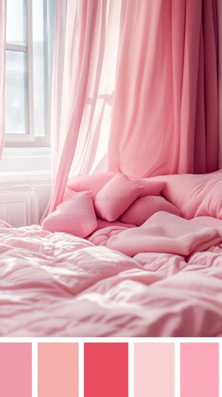 Pink Bedroom Color Palettes - Aesthetic Color Palette