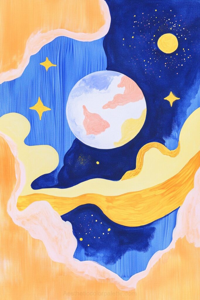 Celestial Painting ideas - Aesthetic Color Palette