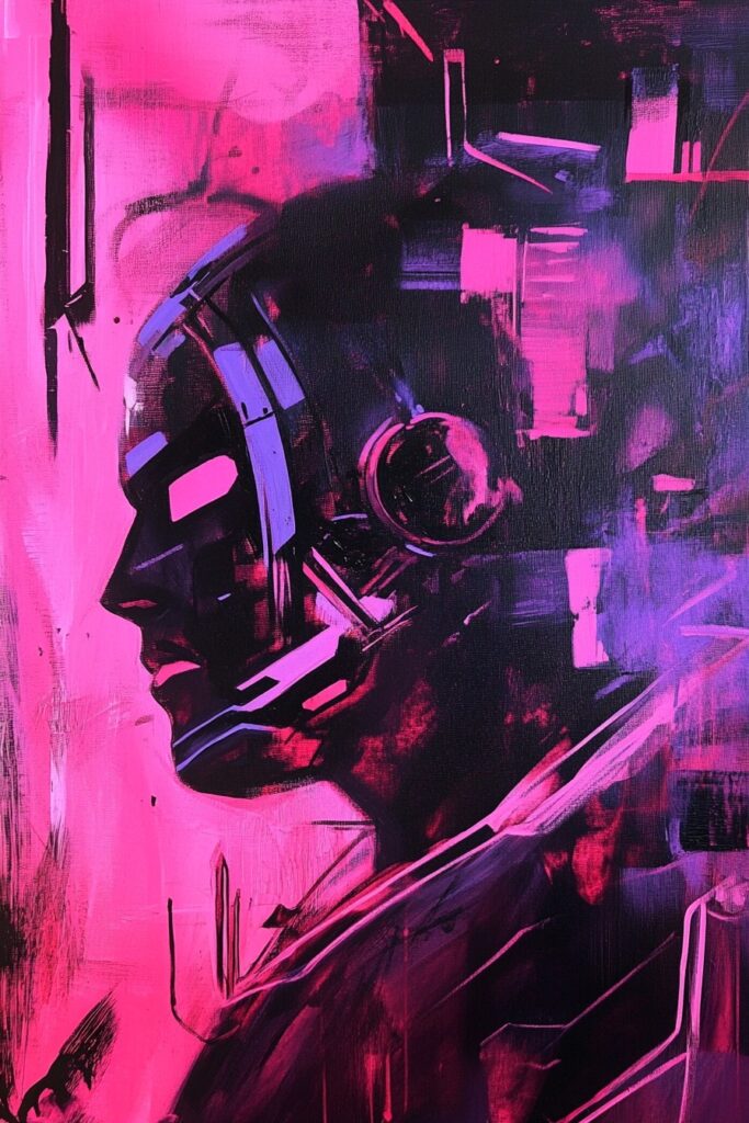 Cyberpunk Painting ideas - Aesthetic Color Palette