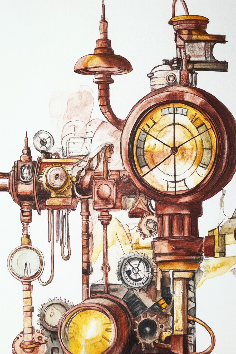 Steampunk Painting ideas - Aesthetic Color Palette